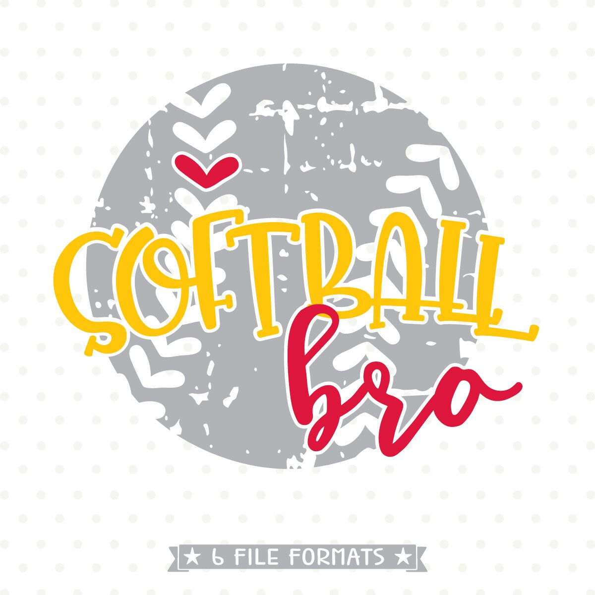 Distressed Softball SVG File Softball Bro SVG Softball Heart - Etsy