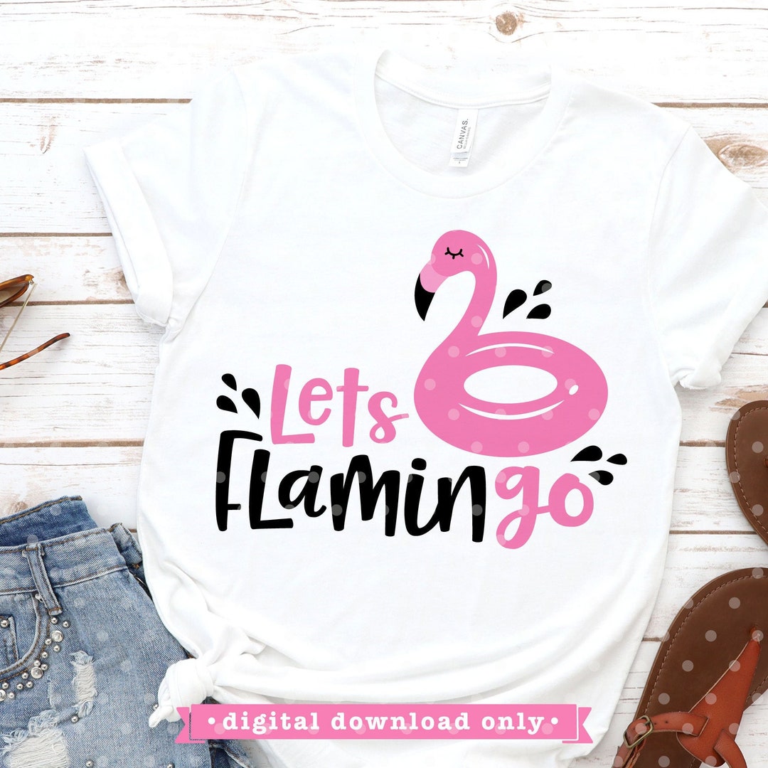 Flamingo Summer Vacation Beach Pool SVG File Cricut Silhouette ...