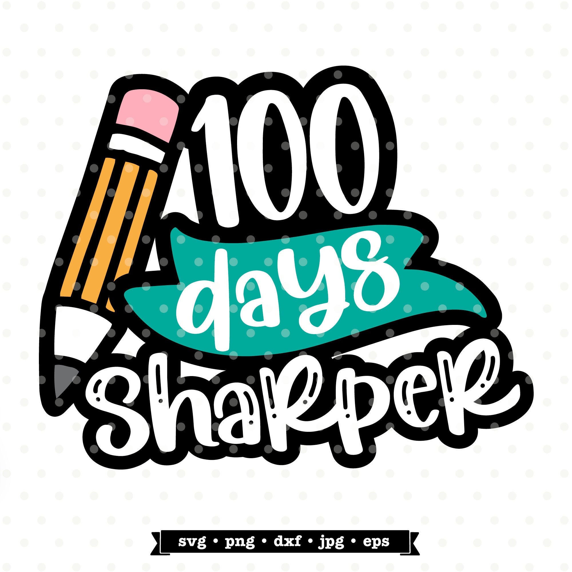 100 Days Sharper Svg 100 Days of School Svg File 100th Day - Etsy