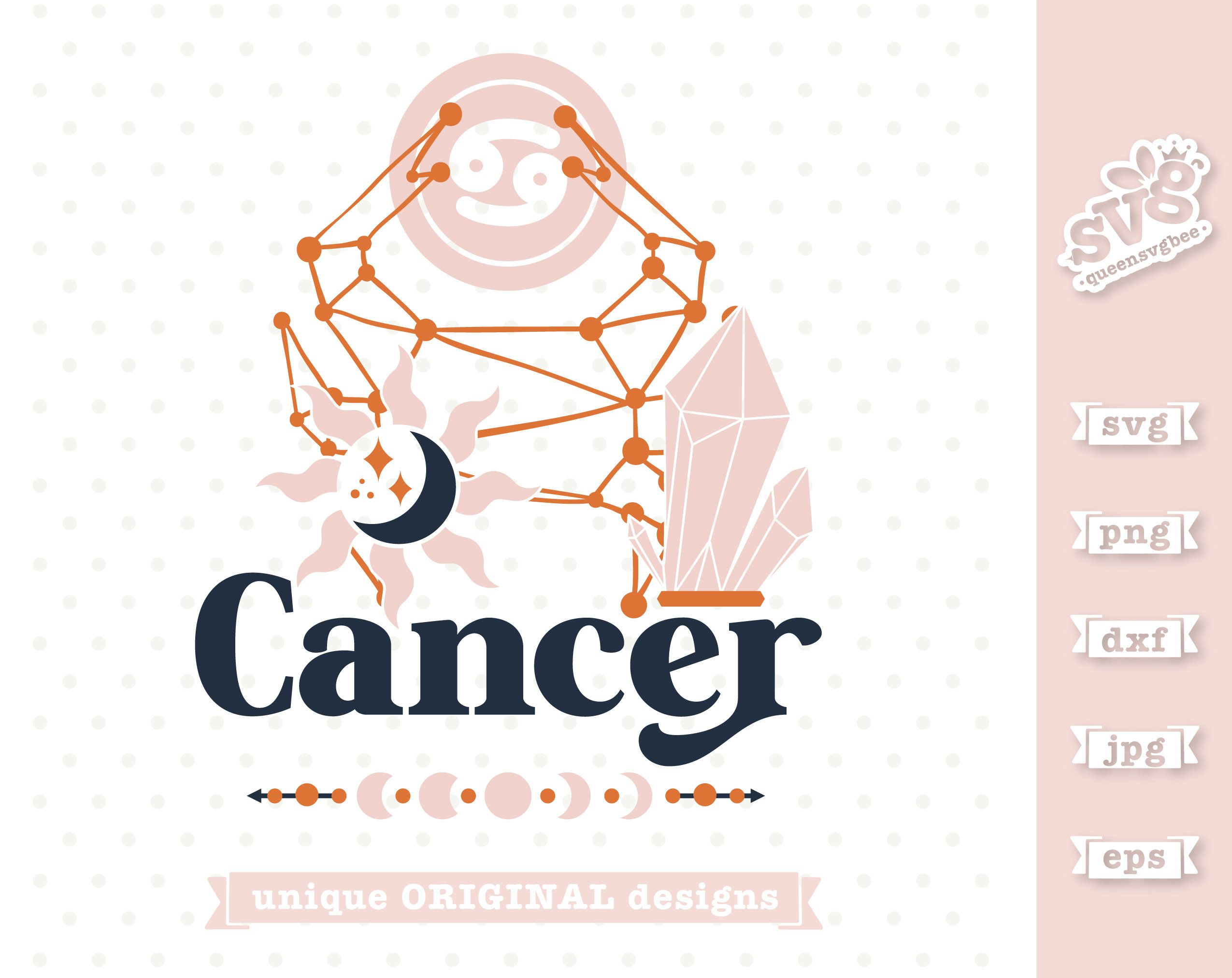 Cancer SVG Zodiac Svg Zodiac Sign Svg Celestial Svg - Etsy Canada