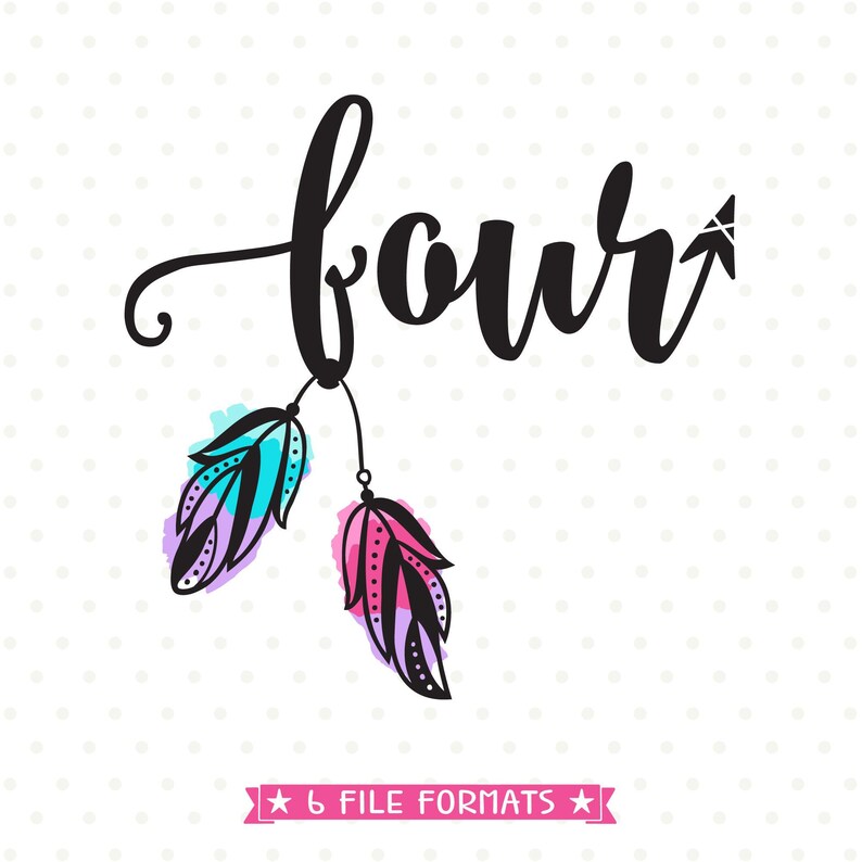 4th Birthday SVG Fourth Birthday SVG Cut File Four Year Old - Etsy