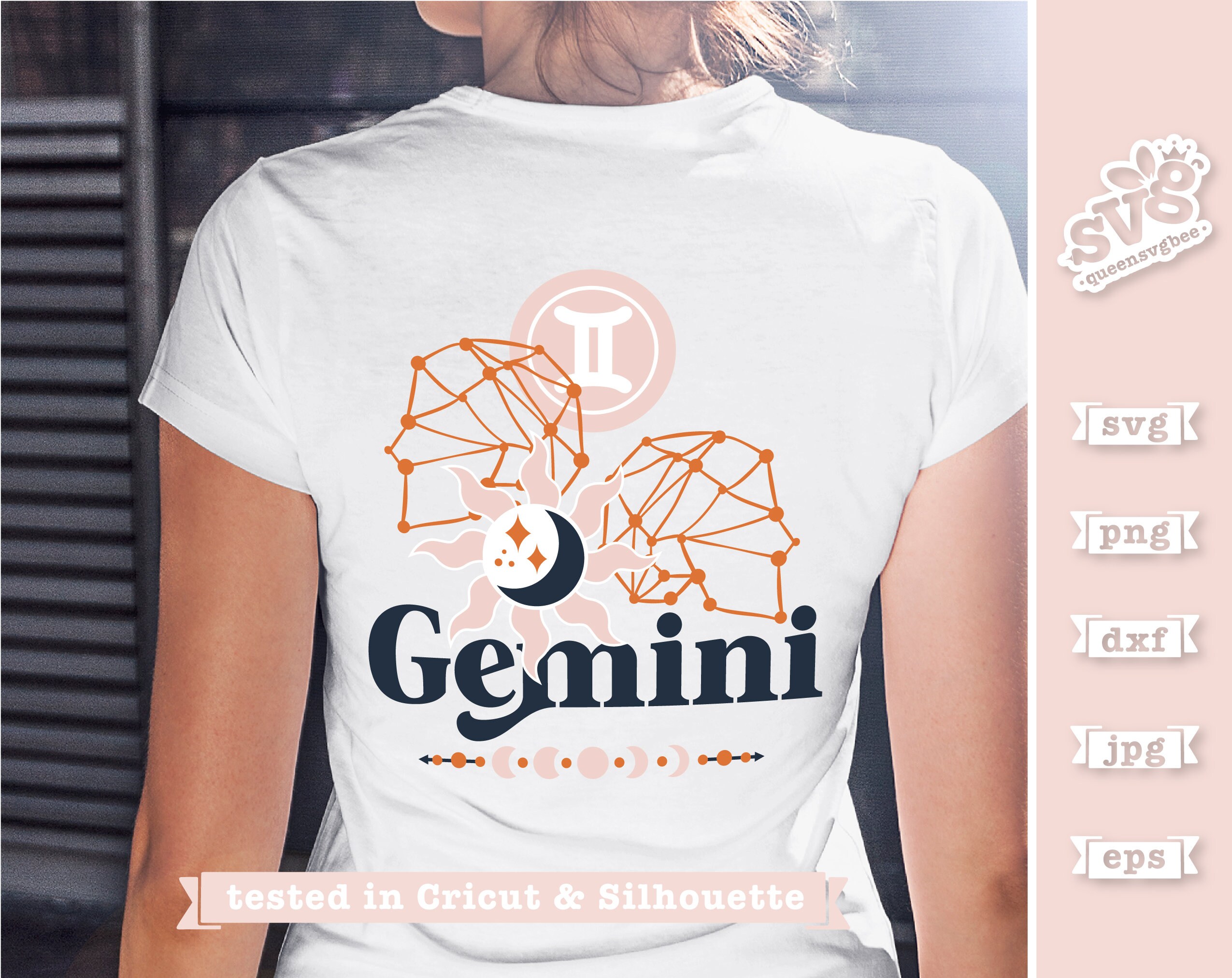 Gemini SVG Zodiac Svg Zodiac Sign Svg Celestial Svg - Etsy