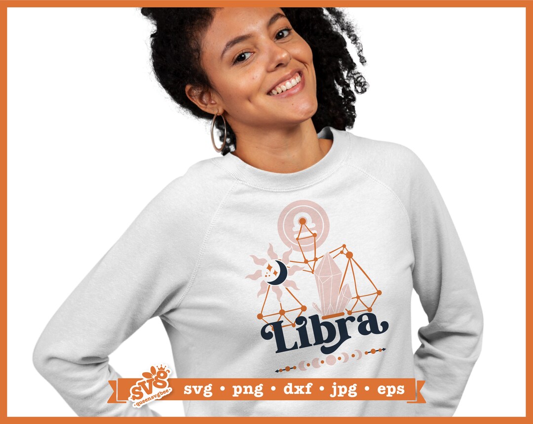Libra SVG, Zodiac Svg, Zodiac Sign Svg, Celestial Svg, Girls Birthday ...