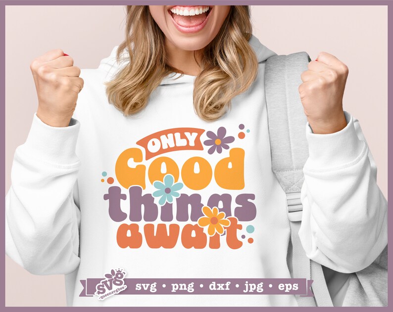 Good Things Await Wavy Text SVG Positive Inspirational Quote - Etsy
