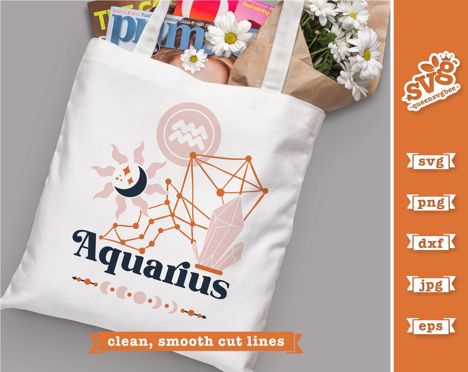 Aquarius SVG Zodiac Svg Zodiac Sign Svg Celestial Svg - Etsy