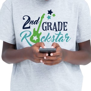 Back to School SVG, 2nd Grade Rockstar SVG File, Second Grade SVG ...