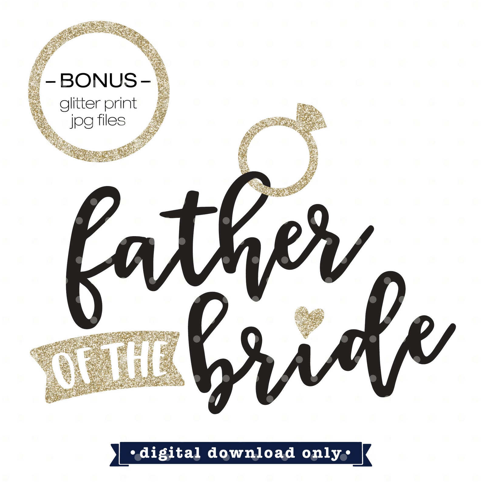 Father of the Bride SVG File Bridal Party Shirt Iron on - Etsy