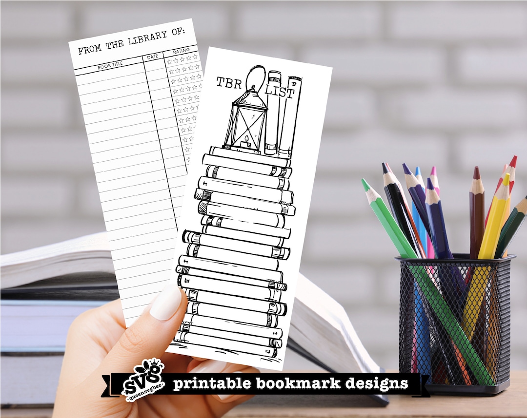 Printable Bookmarks, Library Card Bookmark, Reading Tracker Bookmark ...