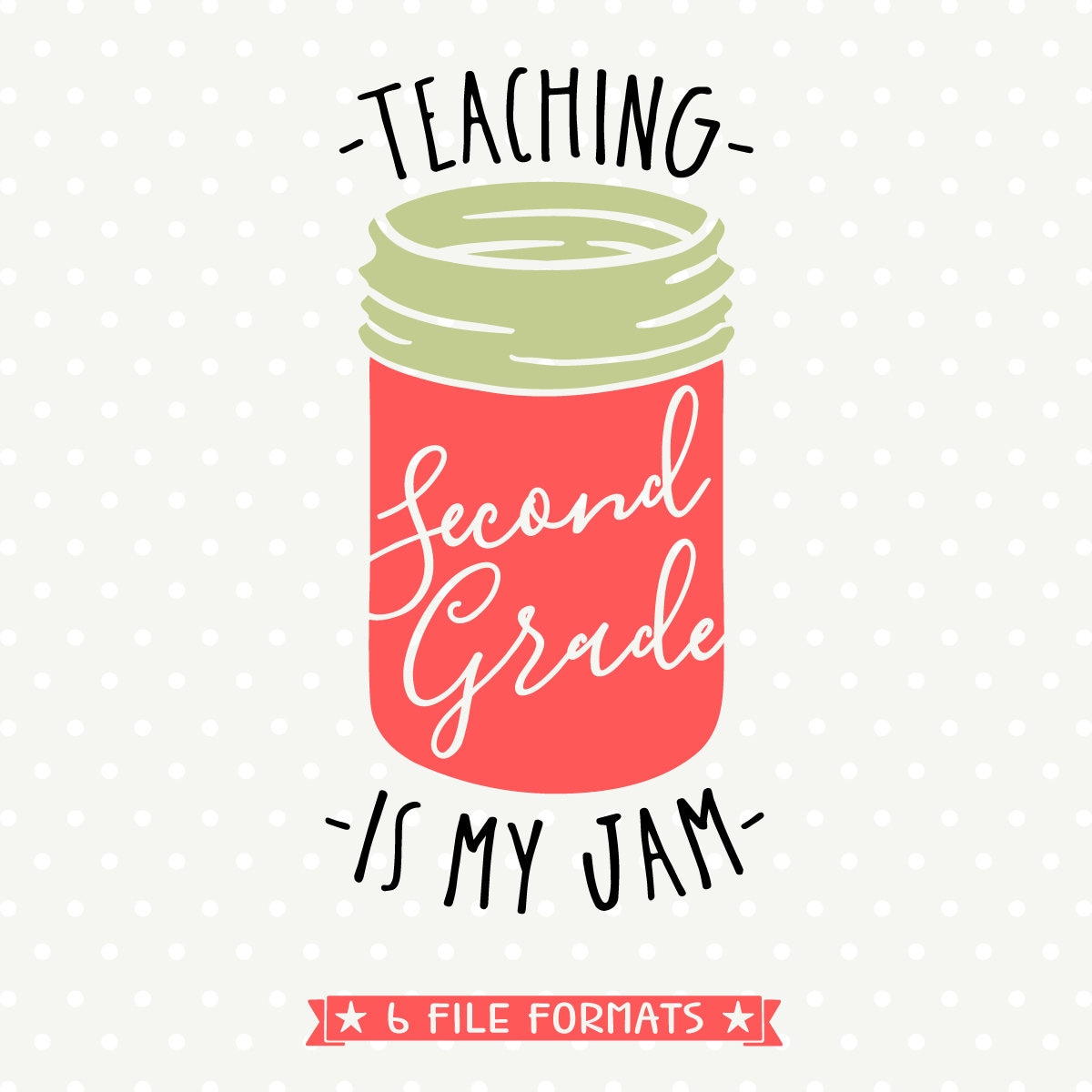 Back to School Teacher SVG Teaching is my Jam SVG file 2nd | Etsy