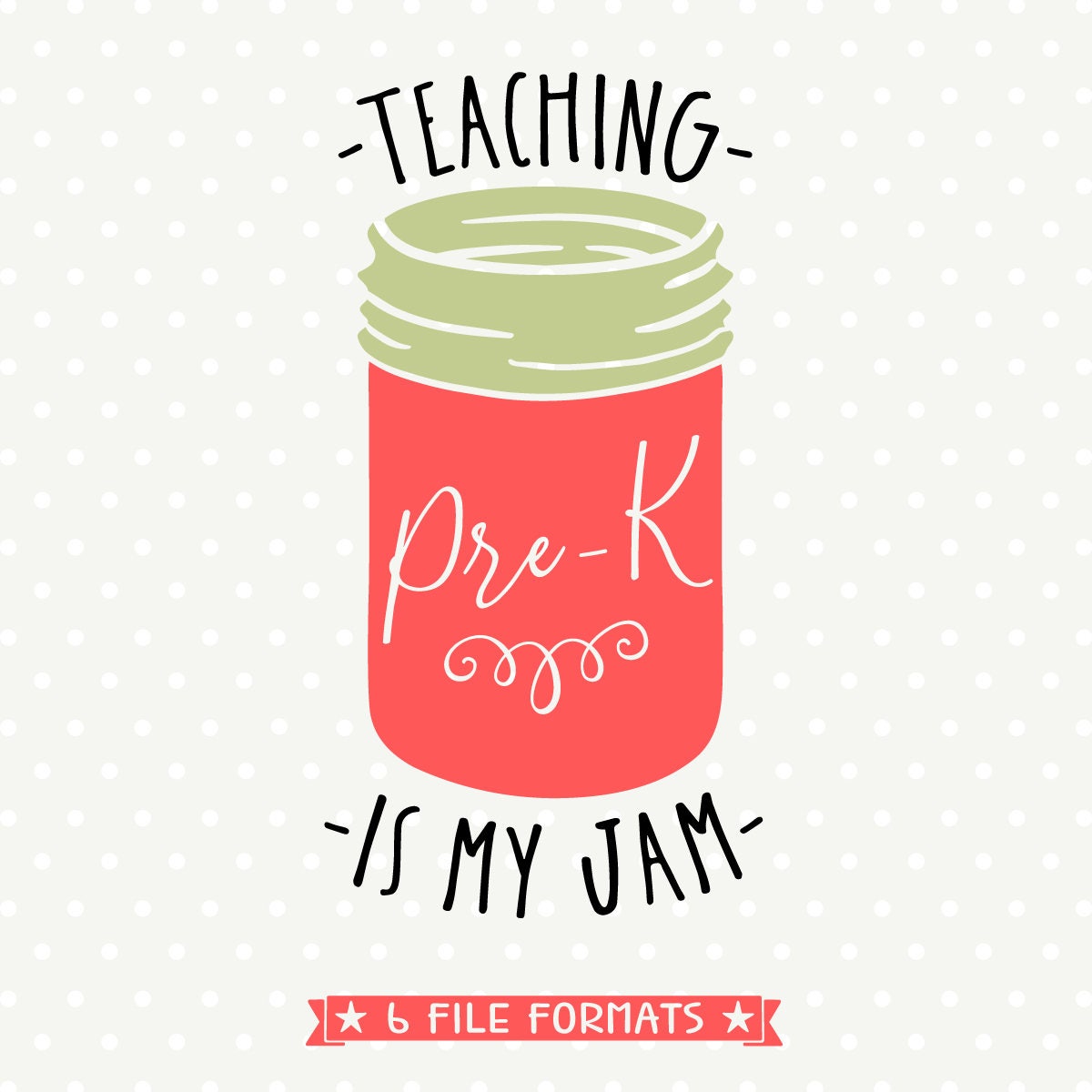 Pre K Teacher Back to School SVG File Teaching is My Jam - Etsy