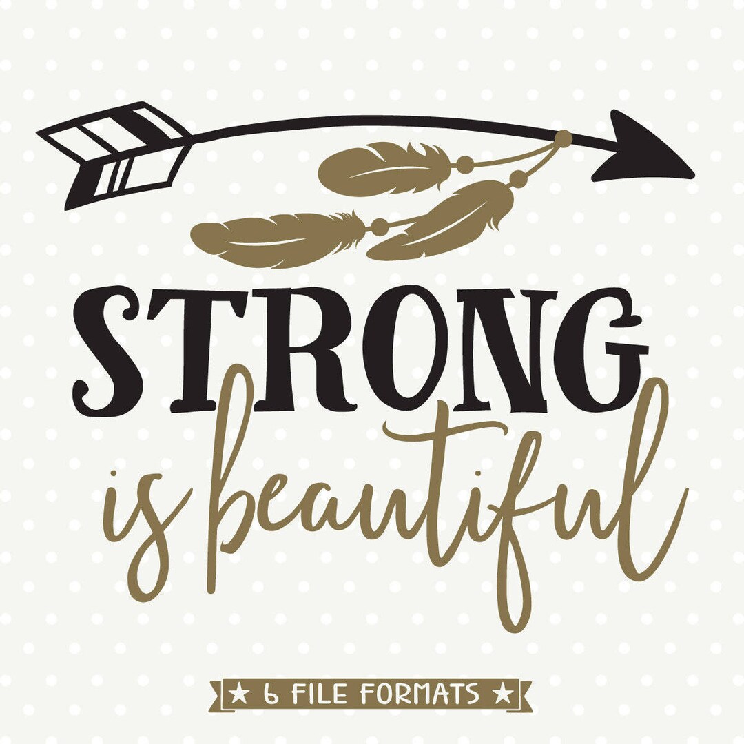 Strong is Beautiful SVG File, Workout SVG, Womens Shirt Svg, Girls Iron ...