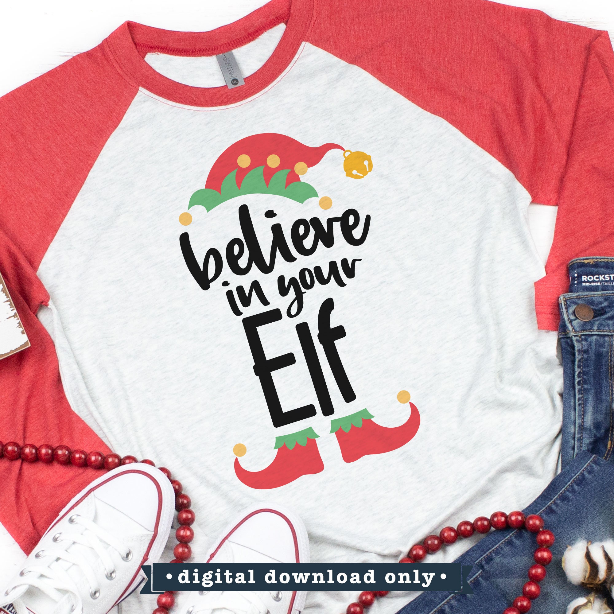 Funny Christmas Svg Believe in Your Elf SVG File Elf Svg | Etsy