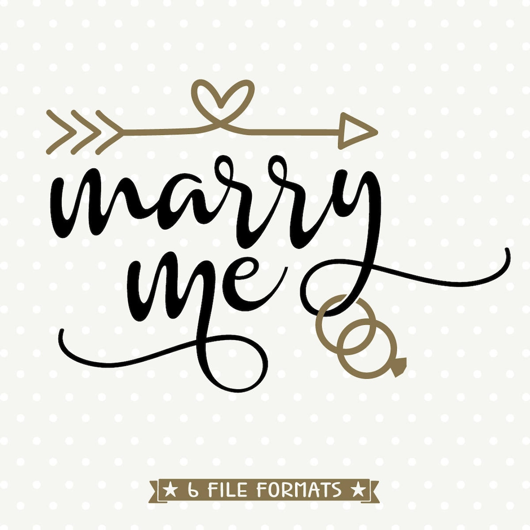 Marry Me SVG: Wedding Proposal Cut File (digital Download) - Etsy