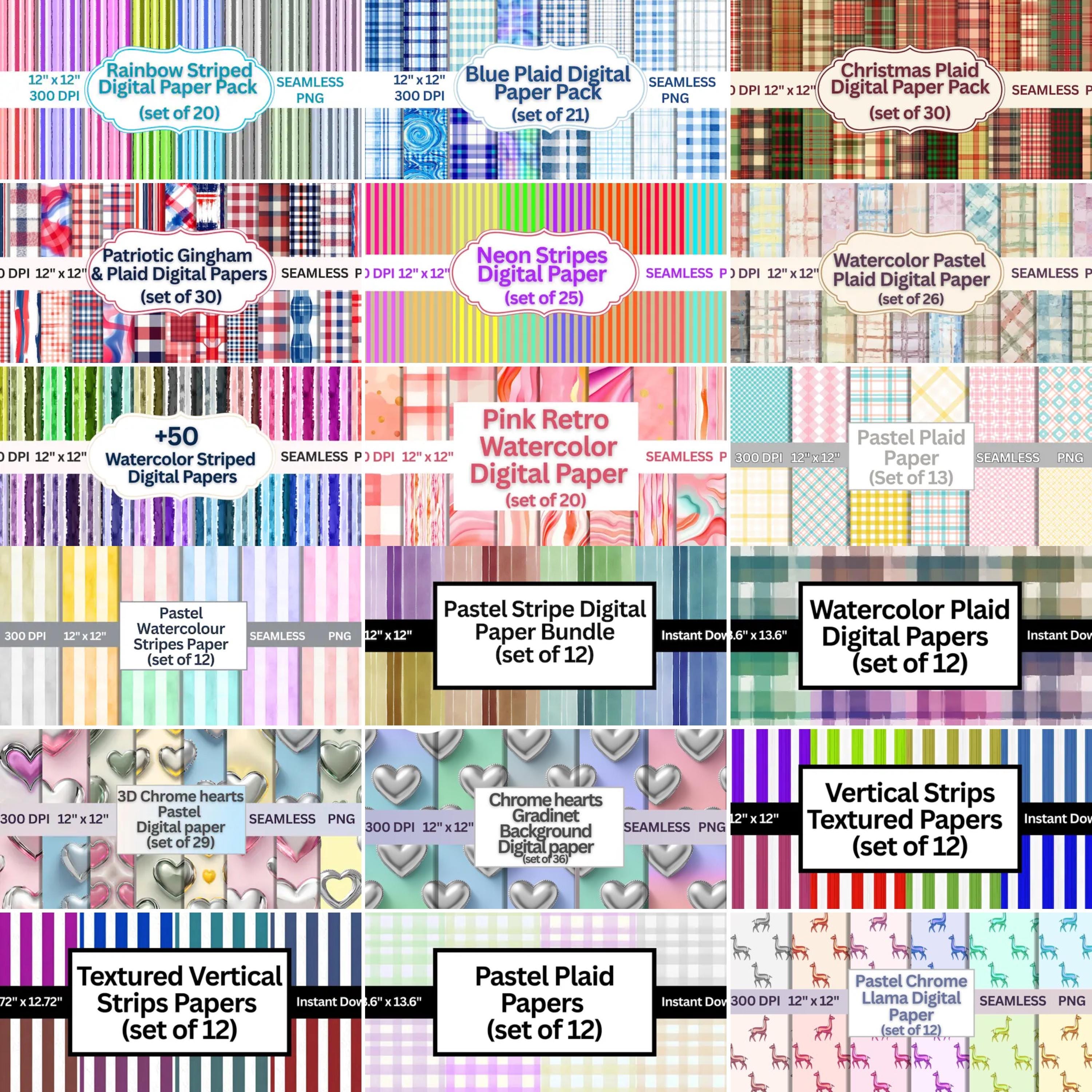 3,000+ Seamless Patterns MEGA BUNDLE, Lifetime Access, Digital Paper ...