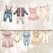 Baby Shower Clipart| Baby Clothesline Clipart Bundle | Pastel Baby ...