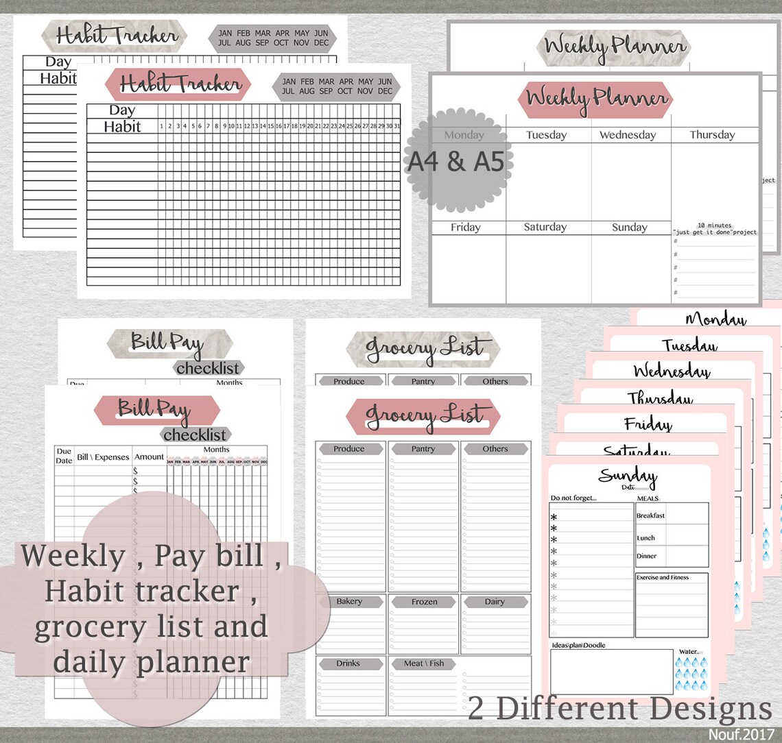 Simple Weekly , Pay Bill , Habit Tracker , Grocry List and Dailly ...