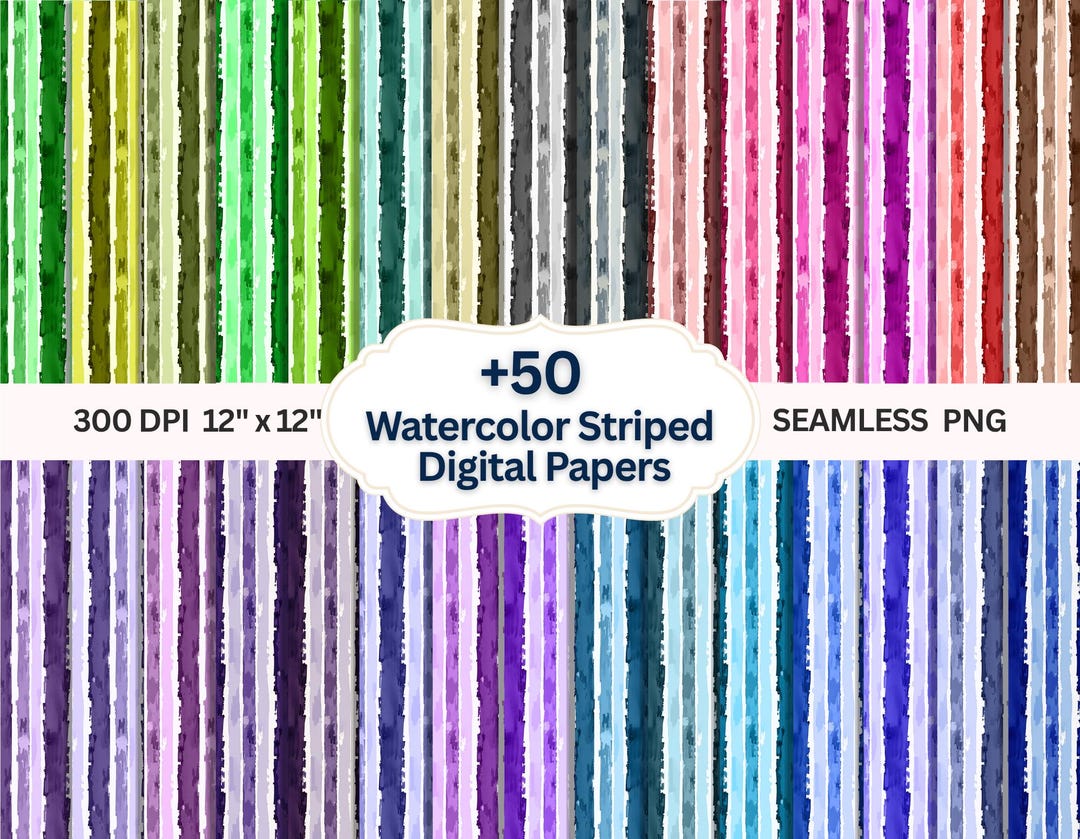 Striped Wallpaper, Pastel Digital Paper, Bright Digital Paper, Stripe ...