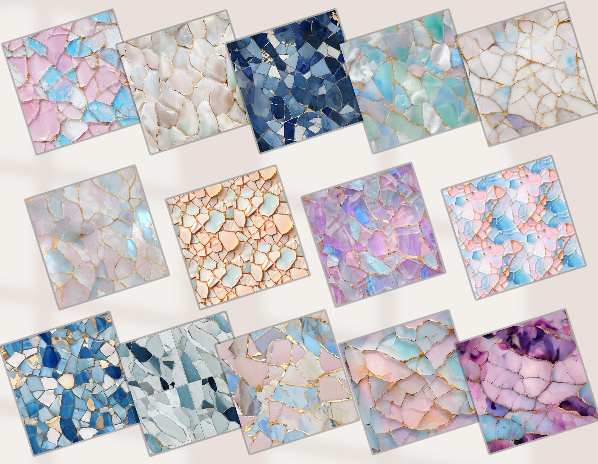 Mosaic Tiles, Stain Glass Pattern, Kintsugi, Stained Glass Digital ...