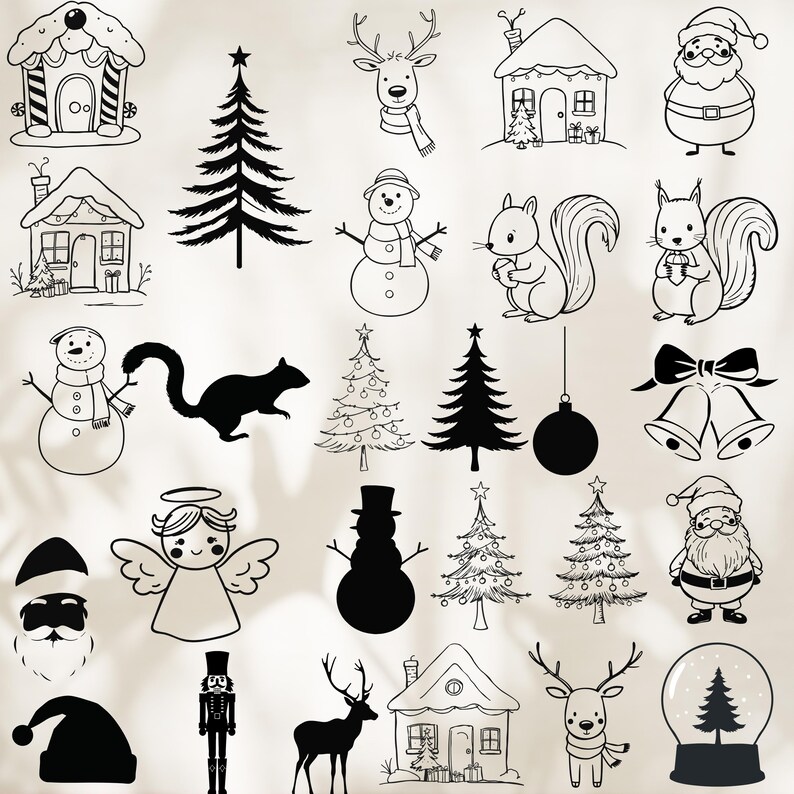 73 Christmas SVG Bundle | Holiday Clipart | Santa, Snowman, Reindeer ...