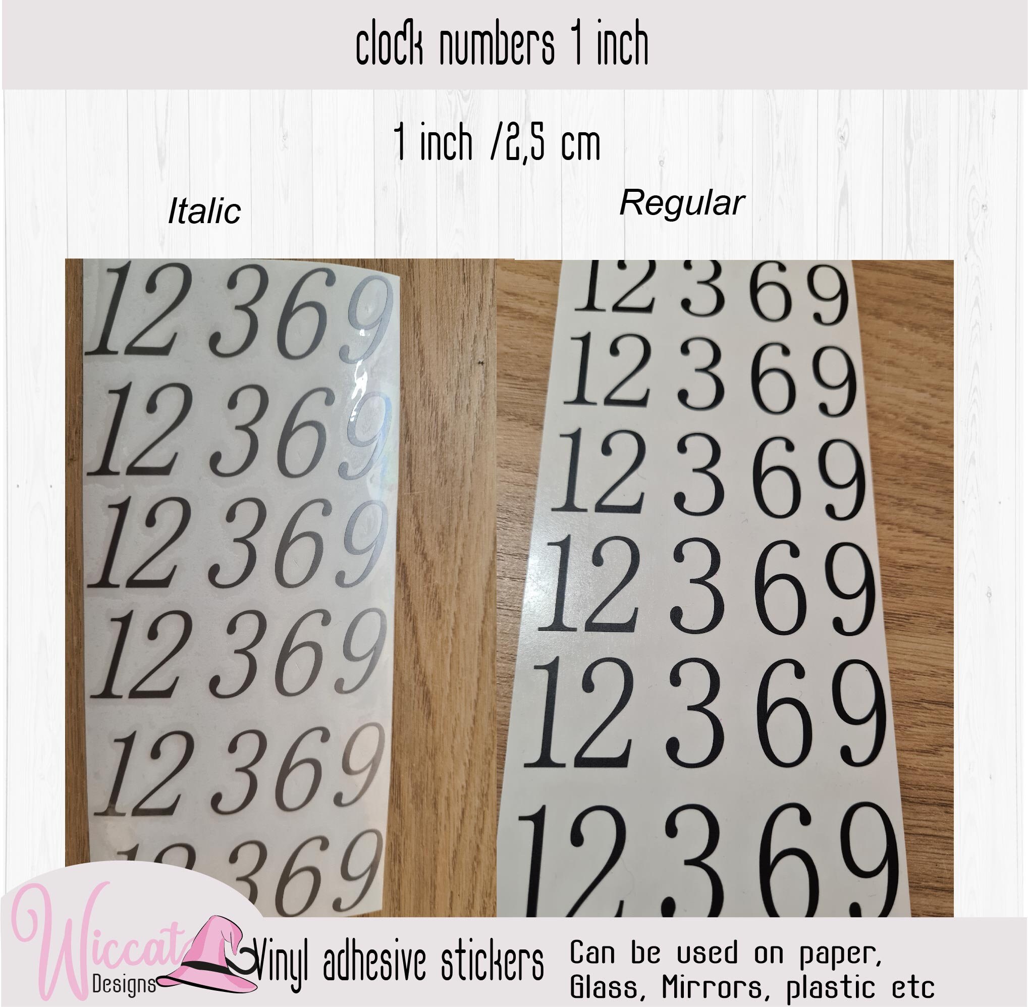 Full Clock Face Number Set Clock Number Sets Vinyl Number - Etsy