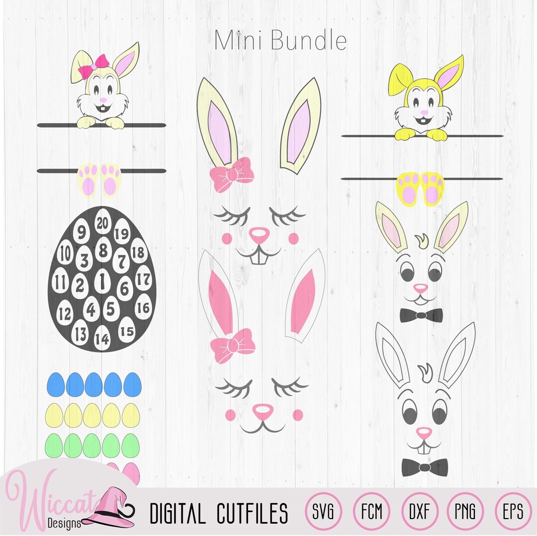 Paas bundel svg, Paashaas gezicht jongen en meisje svg, Paashaas naam ...