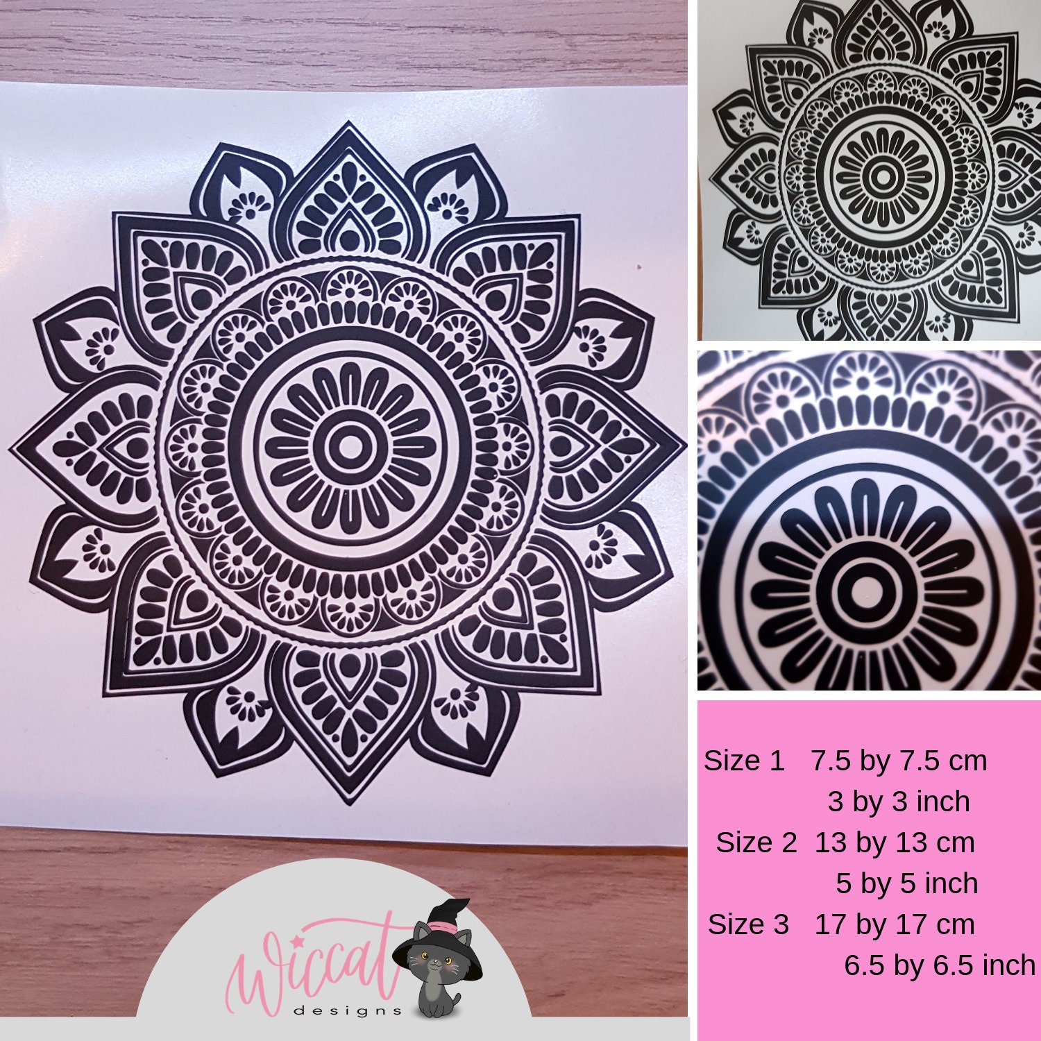 Mandala Sticker Mandala Decal Cover Sticker Vinyl Decals - Etsy
