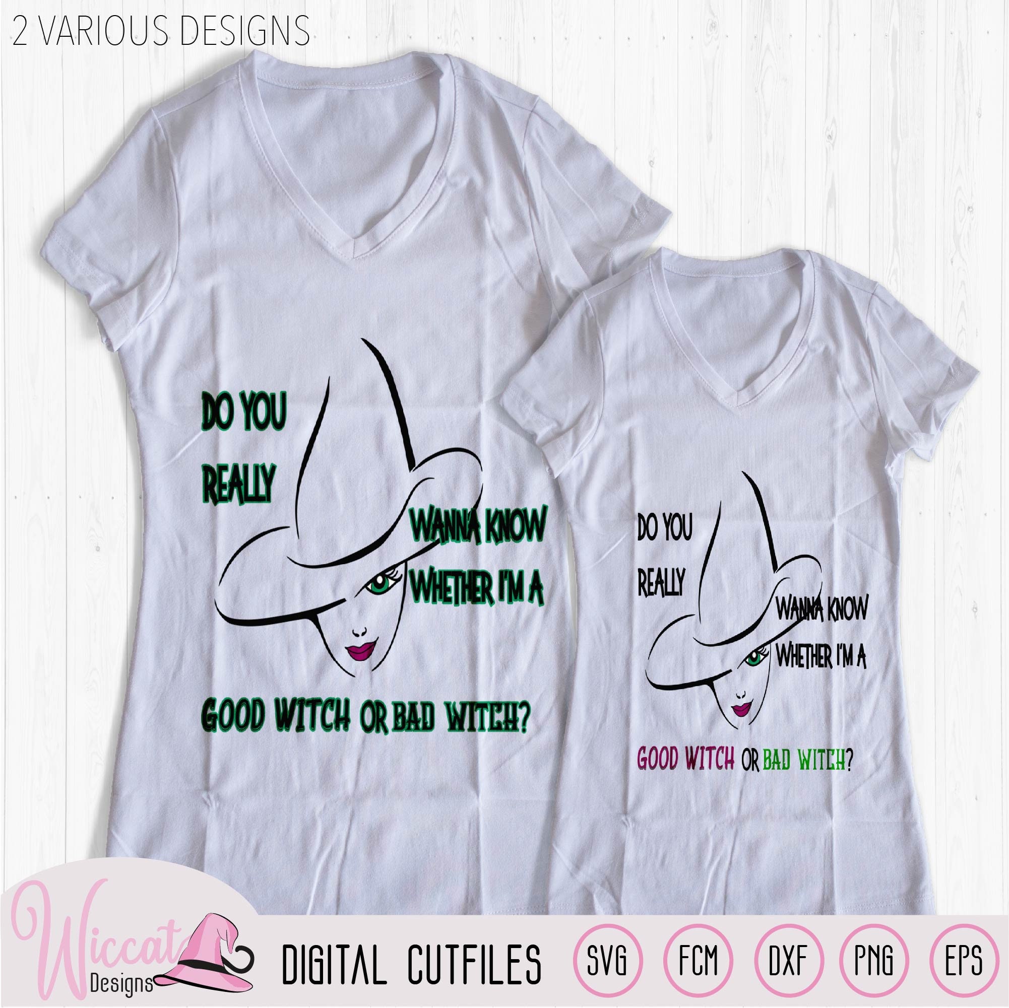 Bad Witch or Good witch Halloween digital design svg Wicked | Etsy