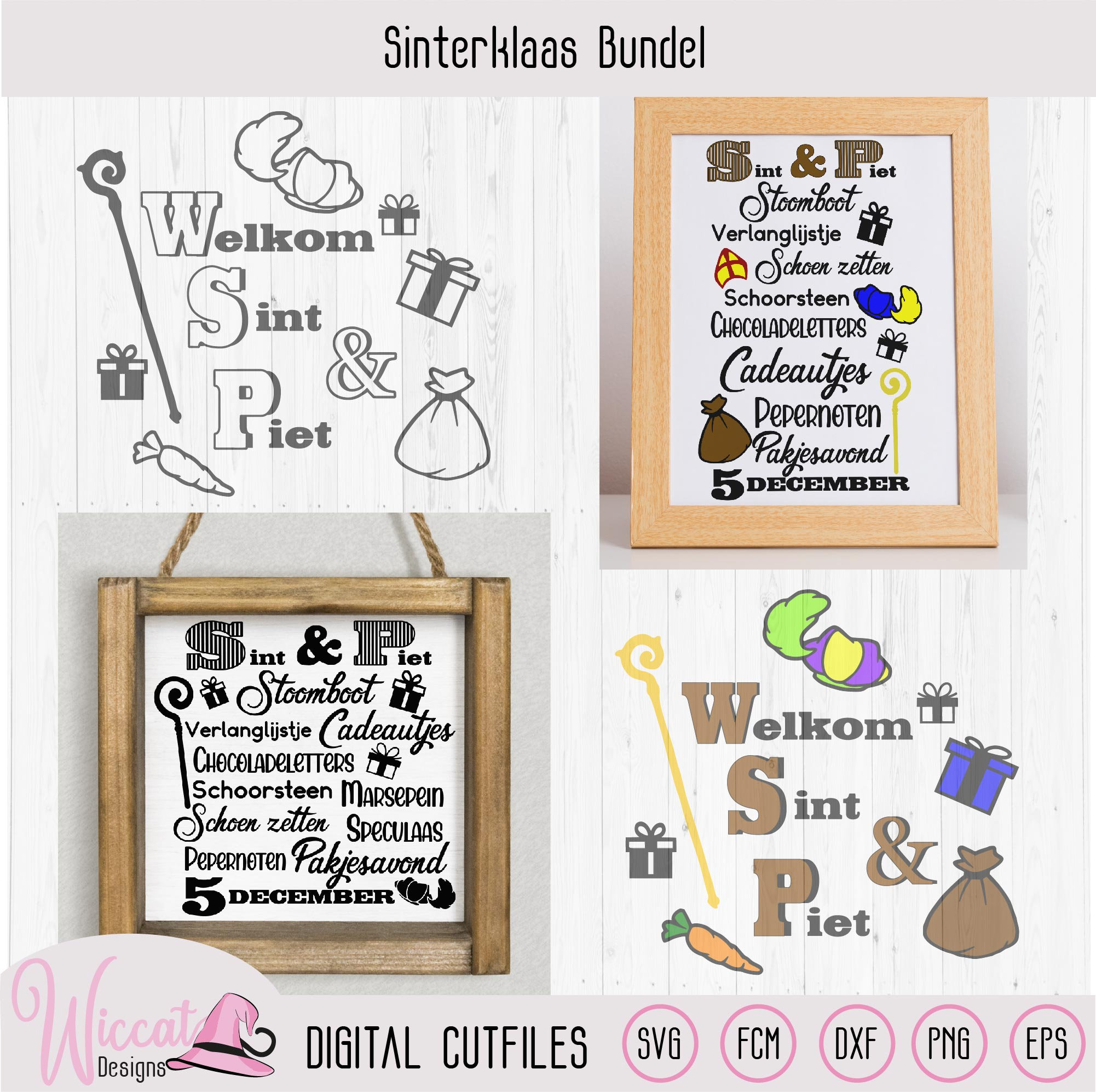 Sinterklaas Bundel Svg Sint En Piet Svg 5 December - Etsy Canada