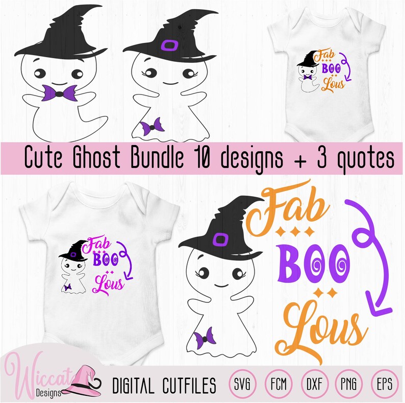 Cute Ghost Bundle Ghost Quotes Halloween DIY Decoration - Etsy