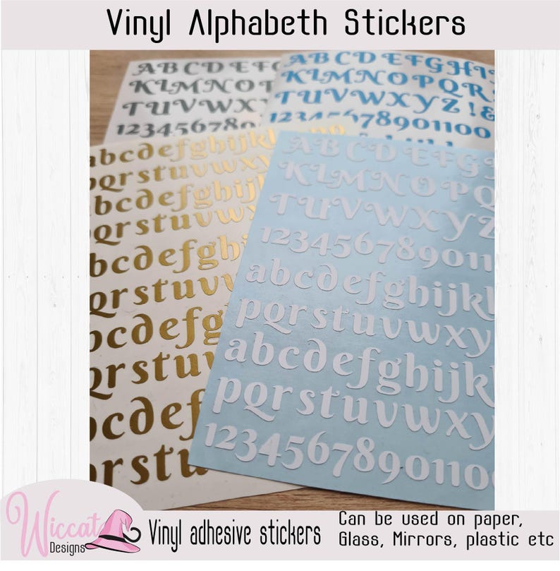 Bold Vinyl Alphabet Stickers, Small Letter Number Decals - Etsy