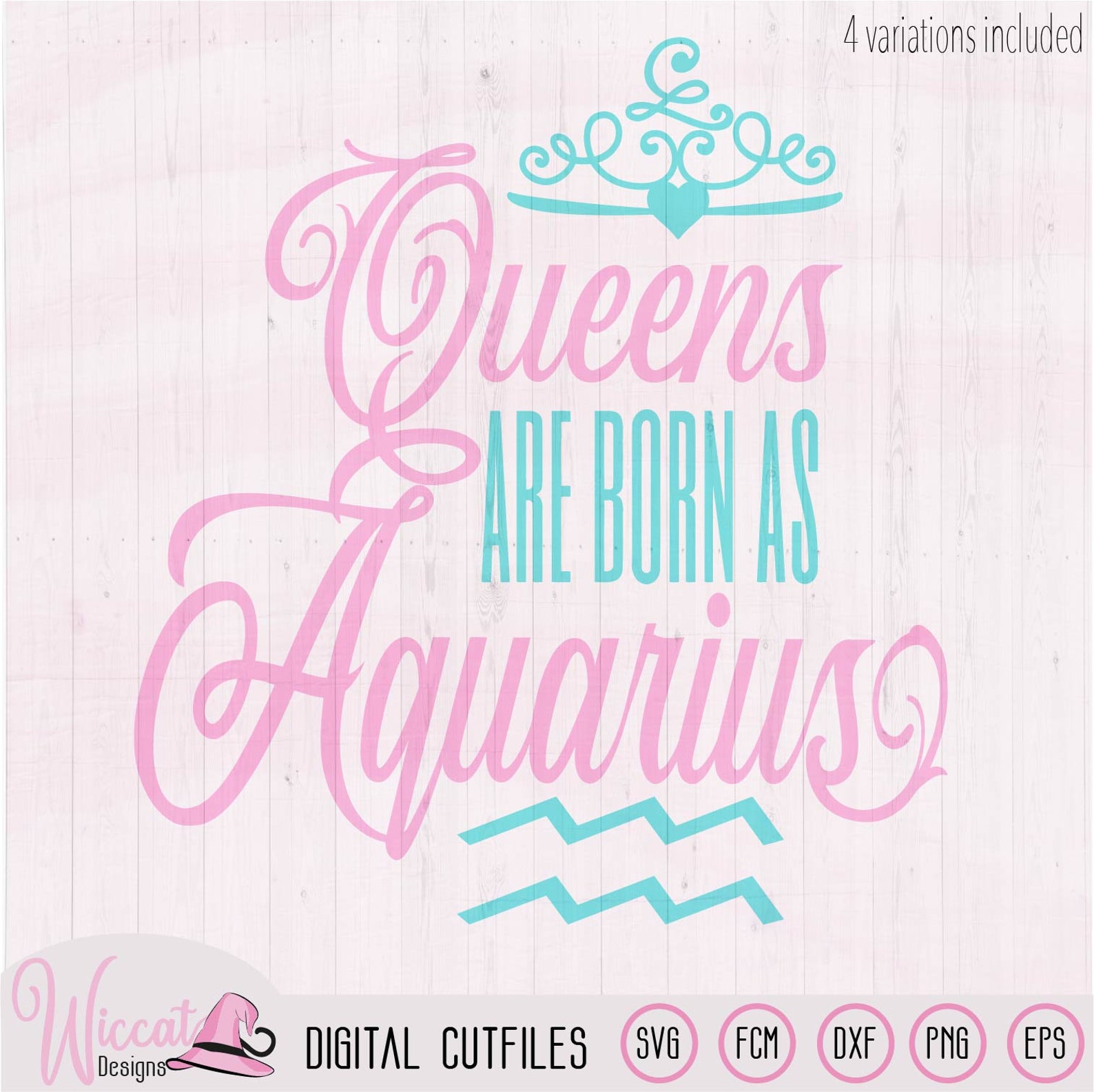 Aquarius Queen Svg Queens Are Born as Aquarius Zodiac Birth | Etsy