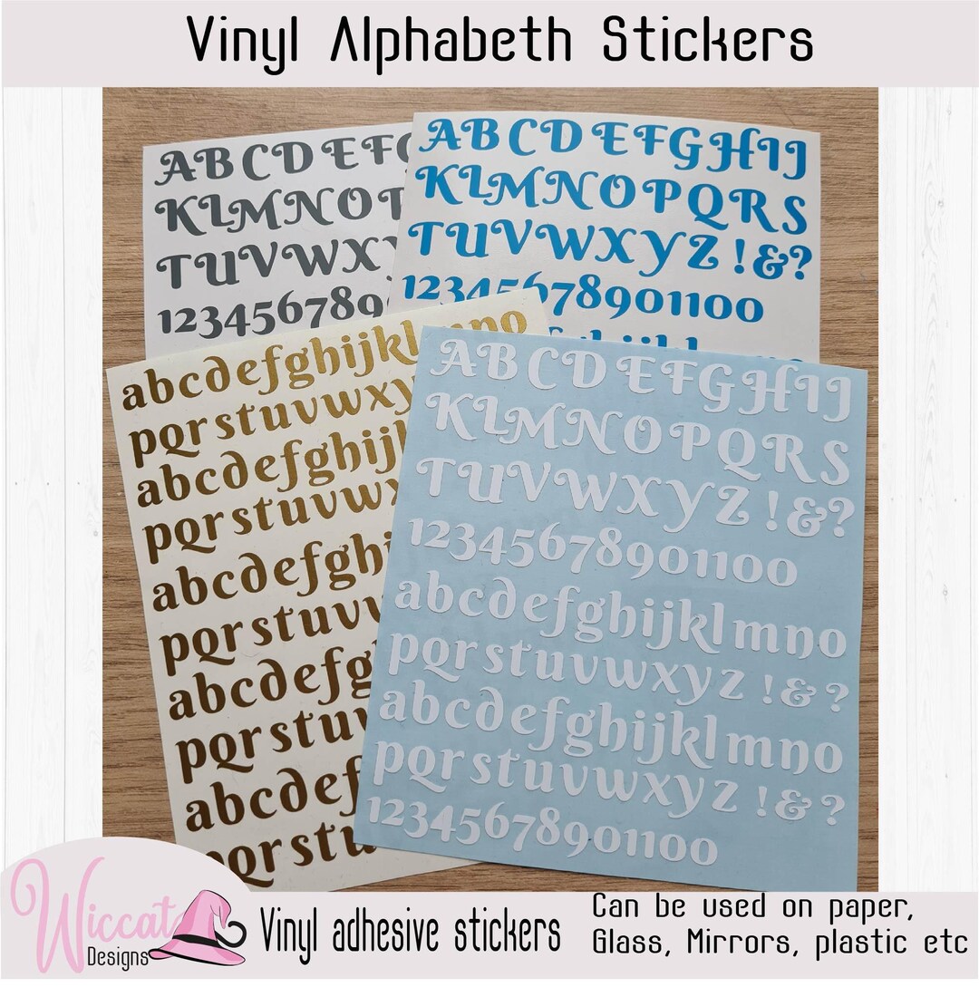 Bold Vinyl Alphabet Stickers, Small Letter Number Decals - Etsy