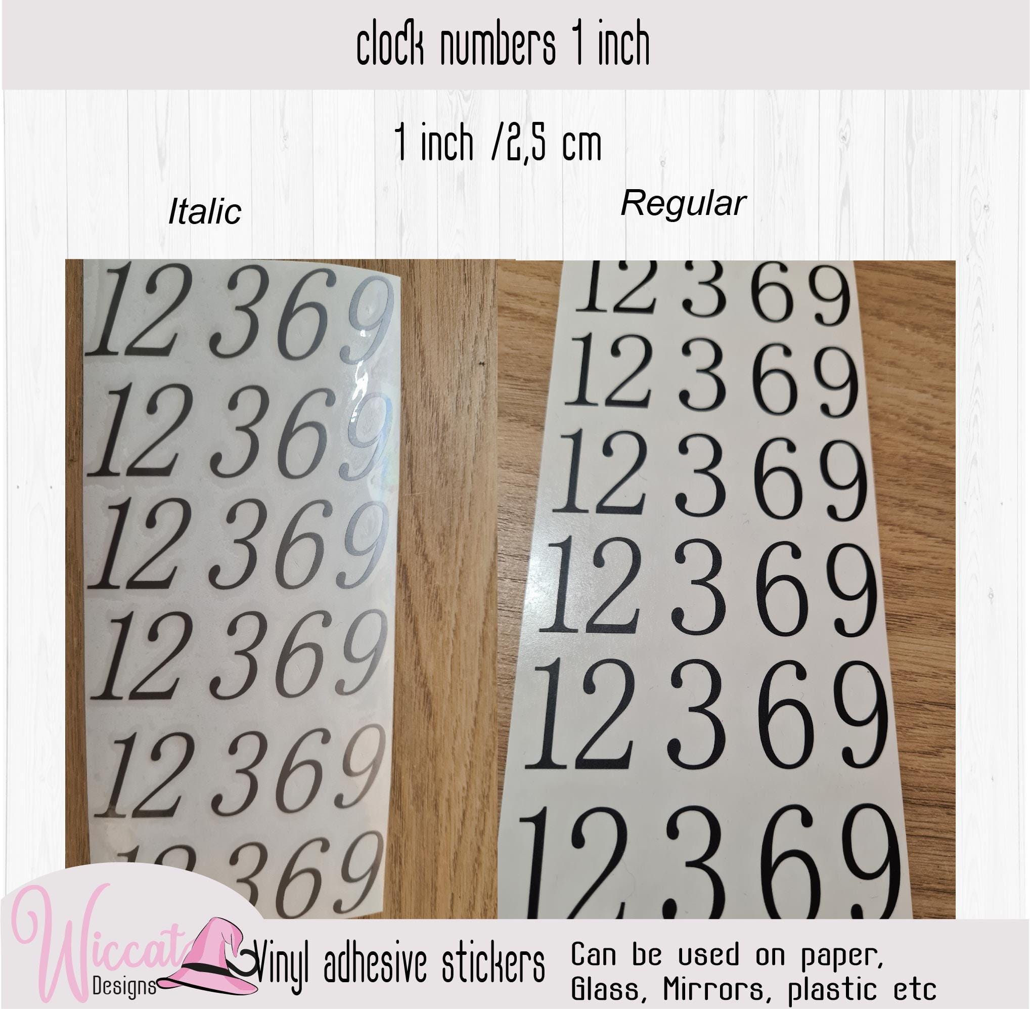 Clock Face Number Set, 1-inch Vinyl Stickers - Etsy