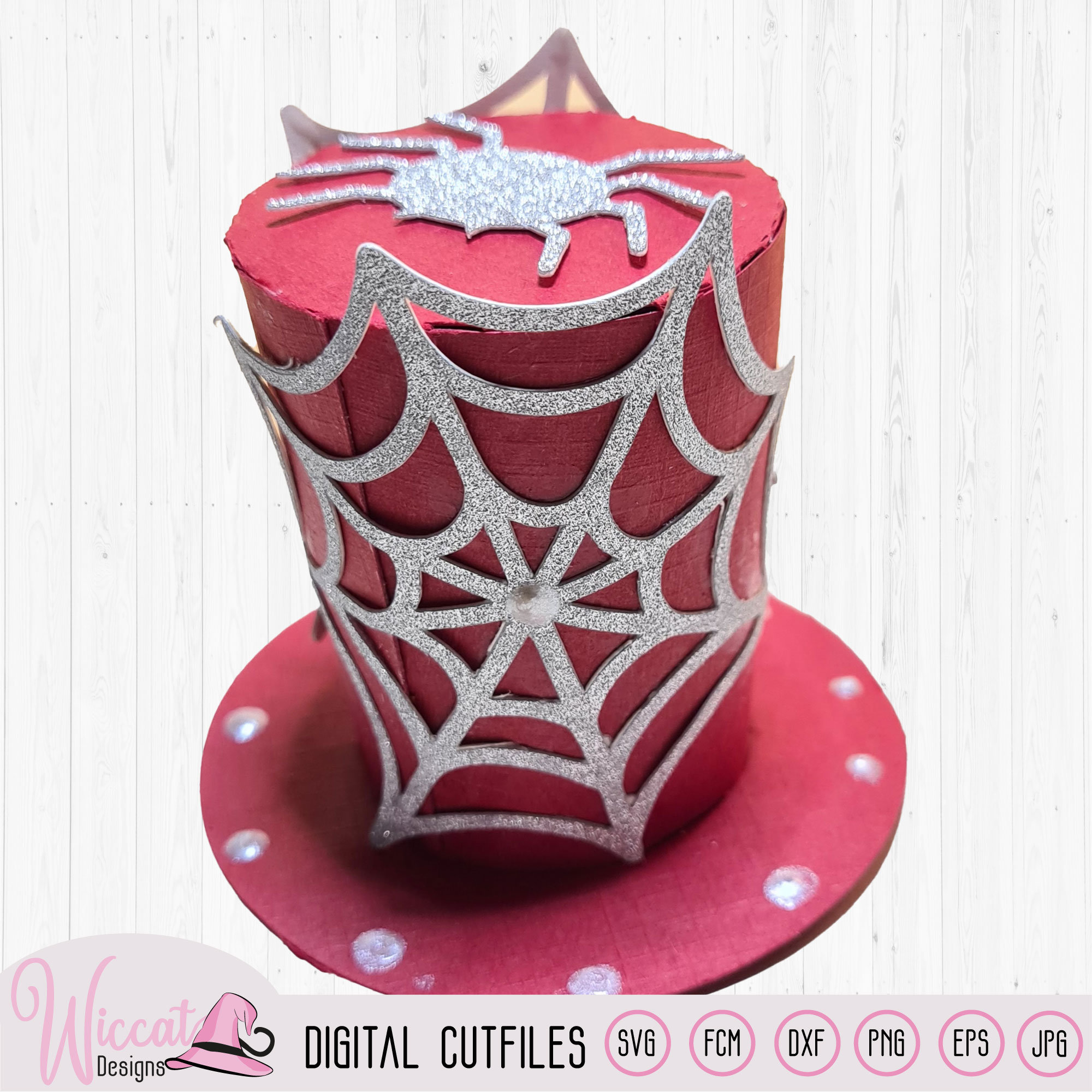 Halloween Spider Top Hat Pattern Svg Cut File Spider Hairbow - Etsy