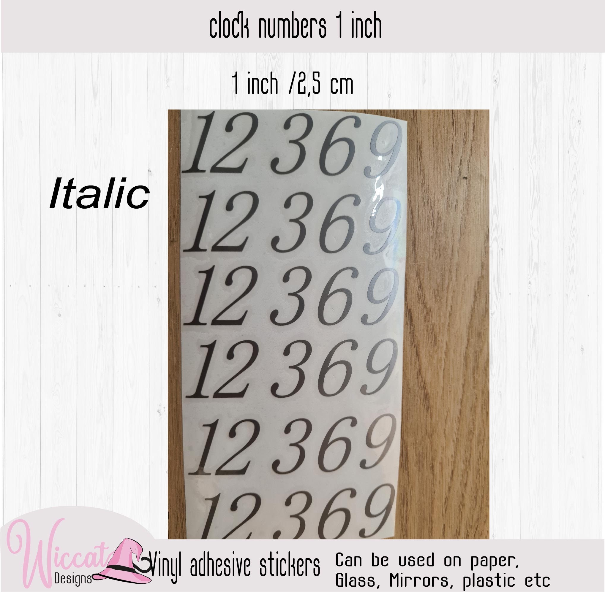 Full Clock Face Number Set Clock Number Sets Vinyl Number - Etsy