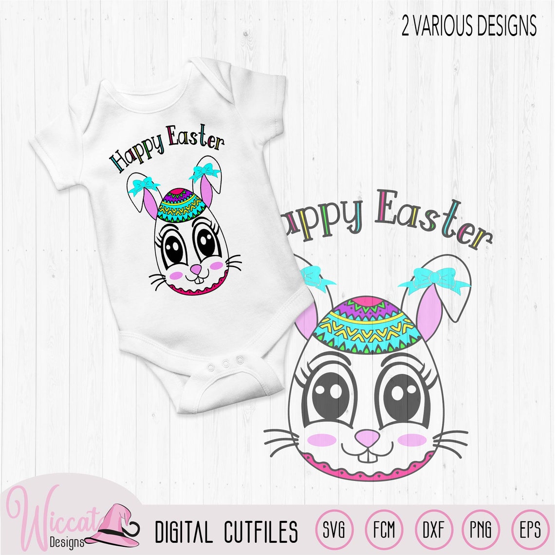 Easter Egg Bunny Girl Face Bunny With Bow Face Svg Tumbler | Etsy