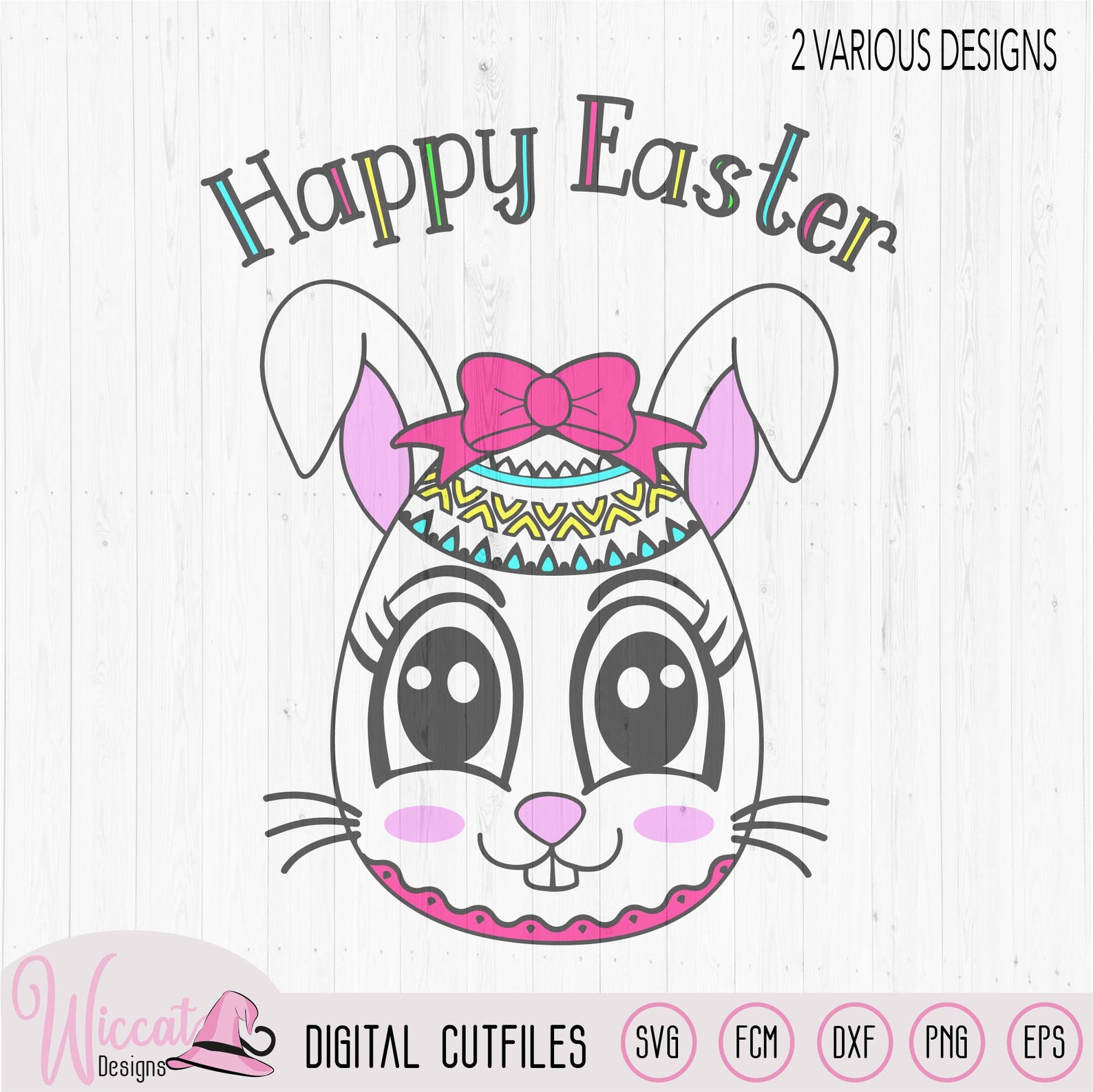 Easter Egg Bunny Girl Face Bunny With Bow Face Svg Tumbler | Etsy