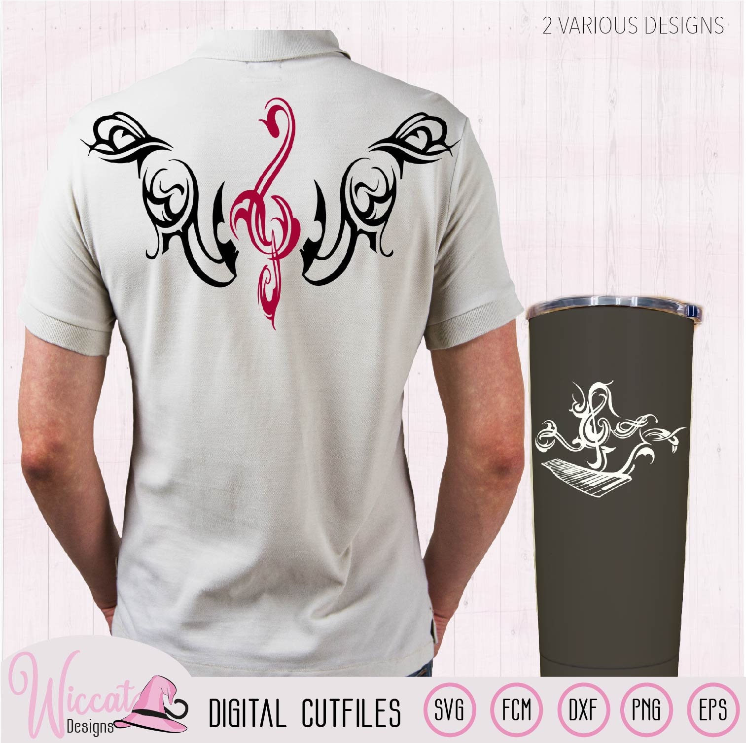 Tribal Treble Clef Heart
