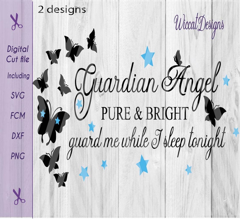 Guardian angel svg Angel quote Nursery svg baby prayer svg | Etsy