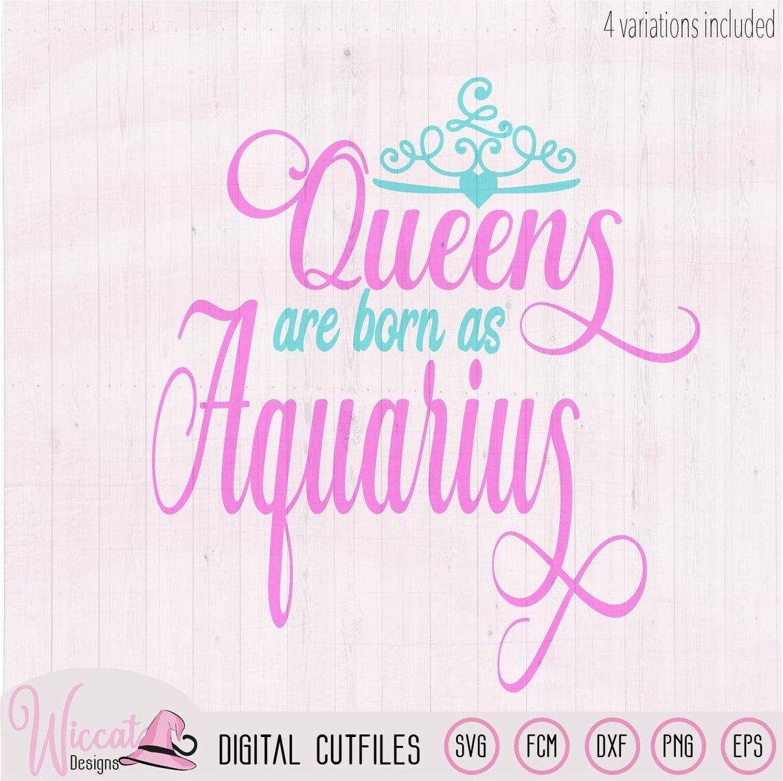 Aquarius Queen Svg Queens Are Born as Aquarius Zodiac Birth | Etsy