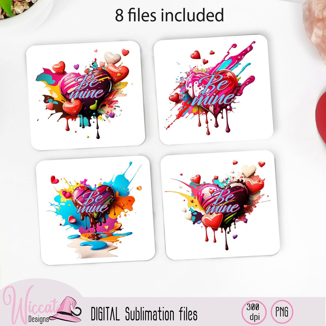 Dripping Candy Heart, Valentine Sublimation Png File, Digital Download ...