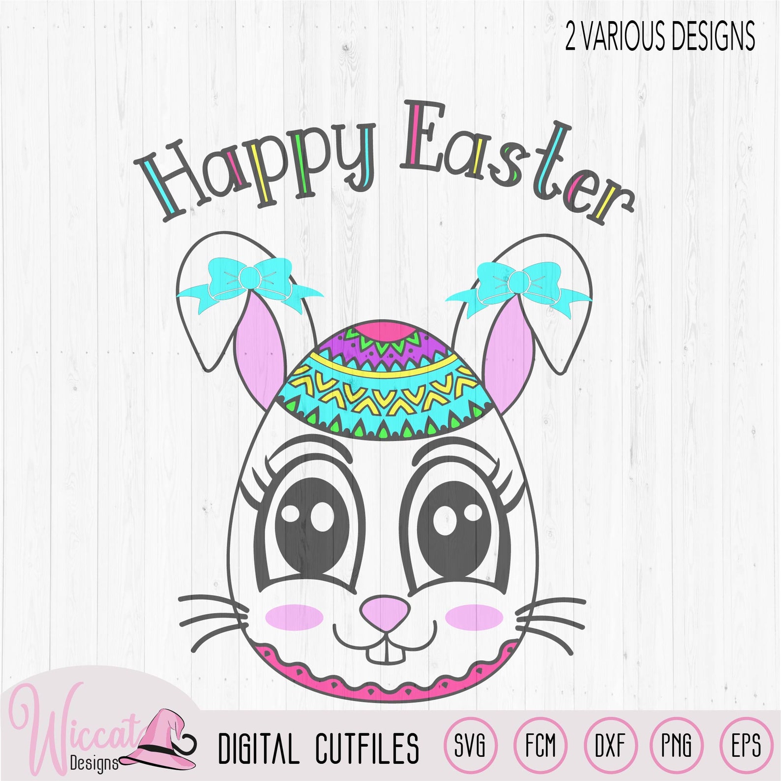 Easter Egg Bunny Girl Face Bunny With Bow Face Svg Tumbler | Etsy