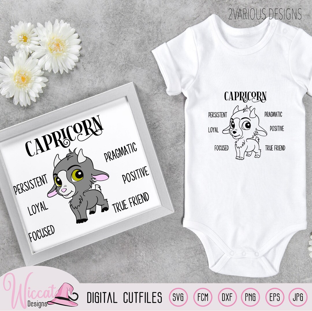 Baby Boy Capricorn Svg, Zodiac Sign Svg, Capricorn Traits Svg ...