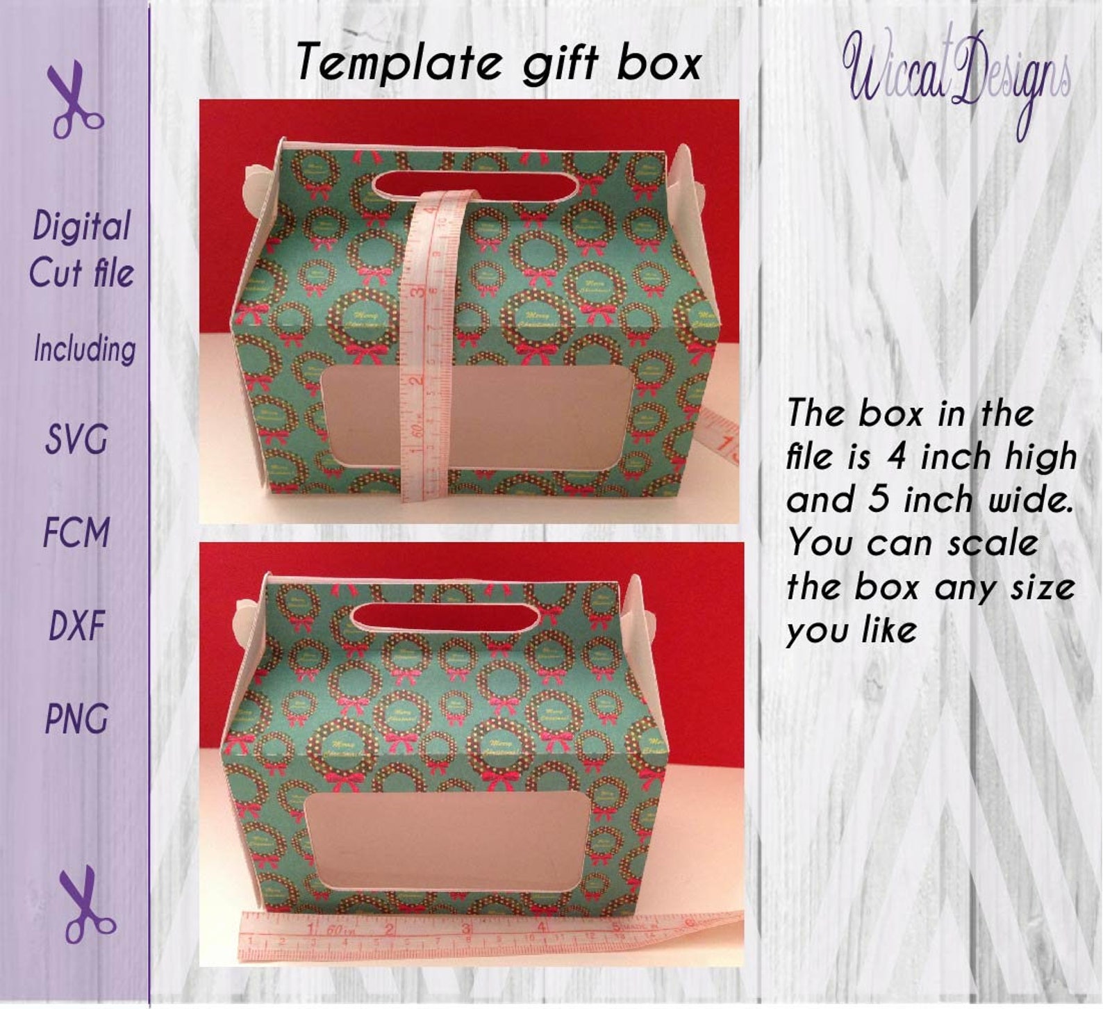 Kerst doosje template doosje Kado doosjes svg verpakkings | Etsy