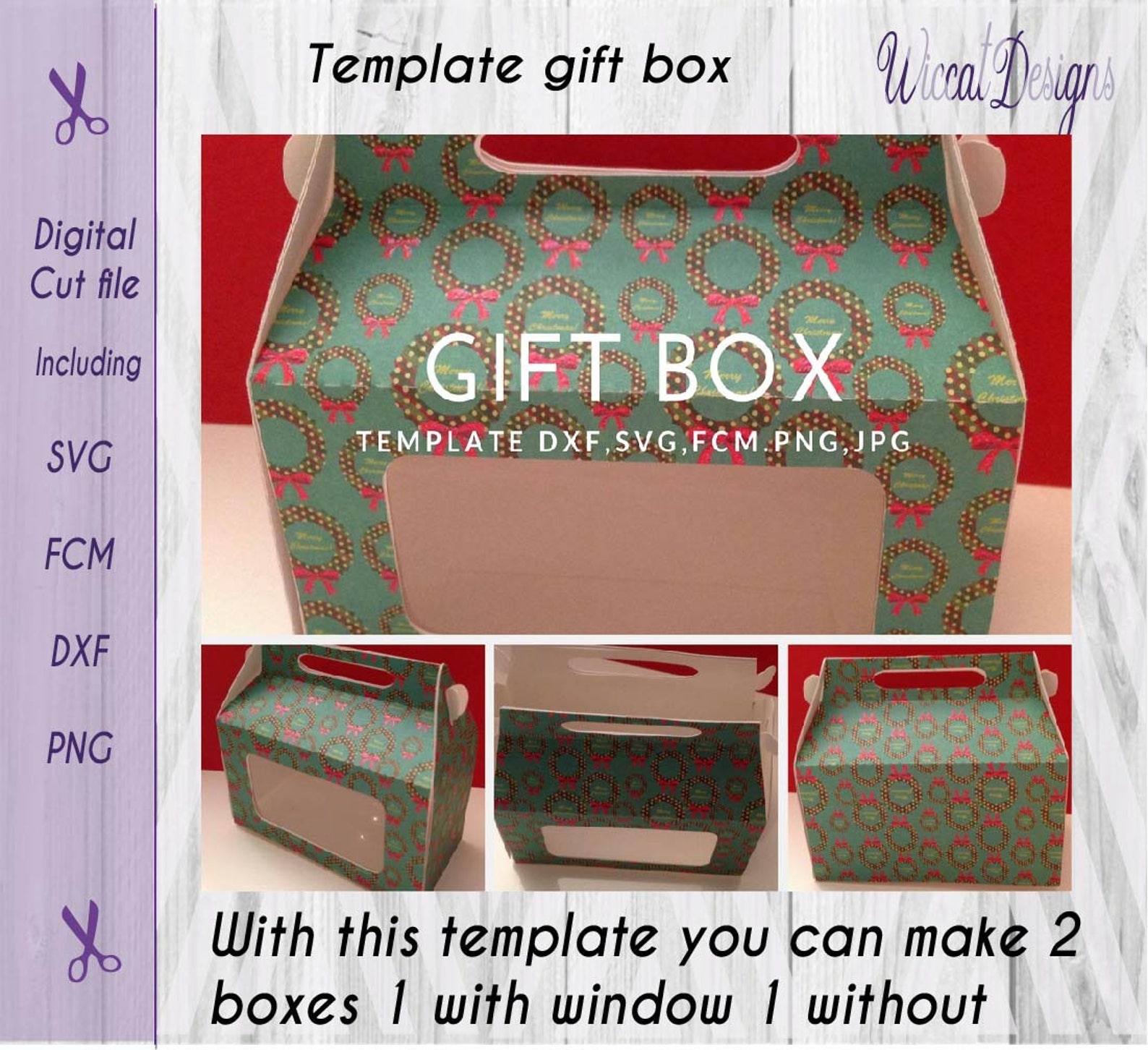 Kerst doosje template doosje Kado doosjes svg verpakkings | Etsy