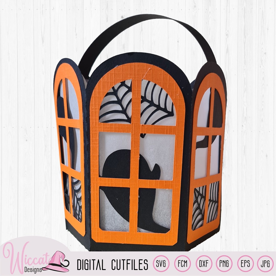 Round Ghost Luminary Svg Paper Diy Lantern Svg Luminary - Etsy