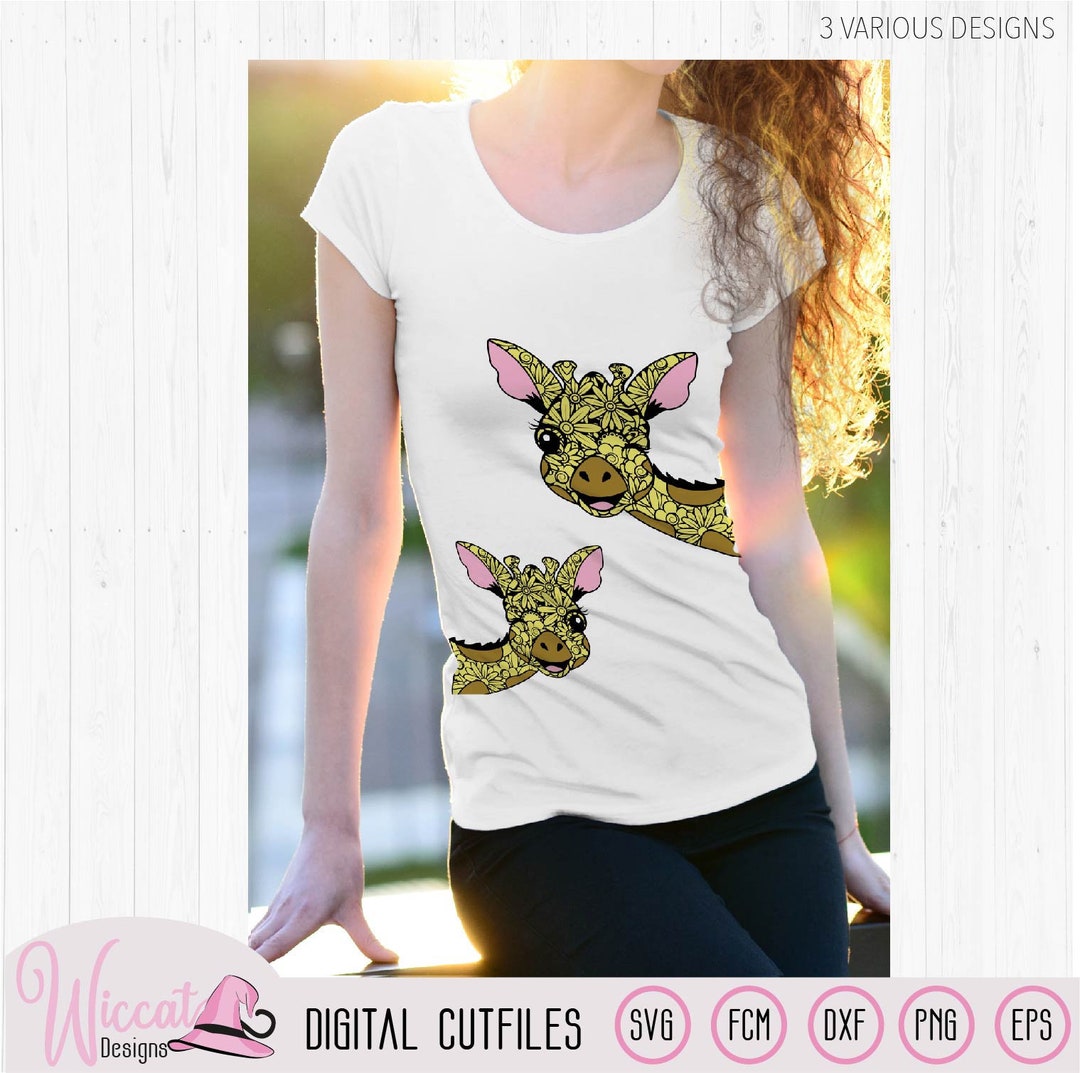 Winking Zentangle Giraffe Mandala Animal Svg Doodle Giraffe - Etsy