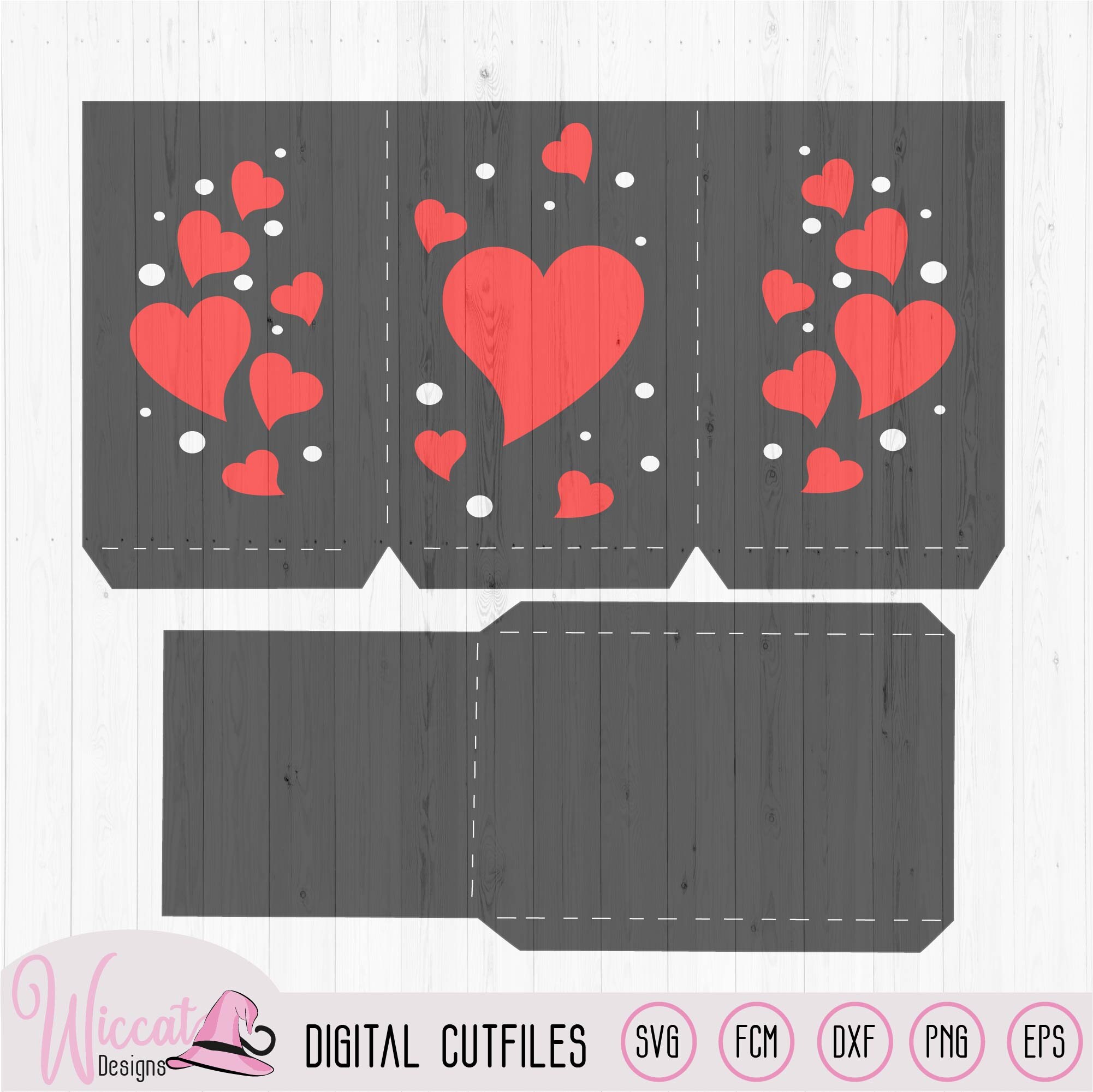 Valentine Heart Lantern Template Floating Hearts Scanncut - Etsy