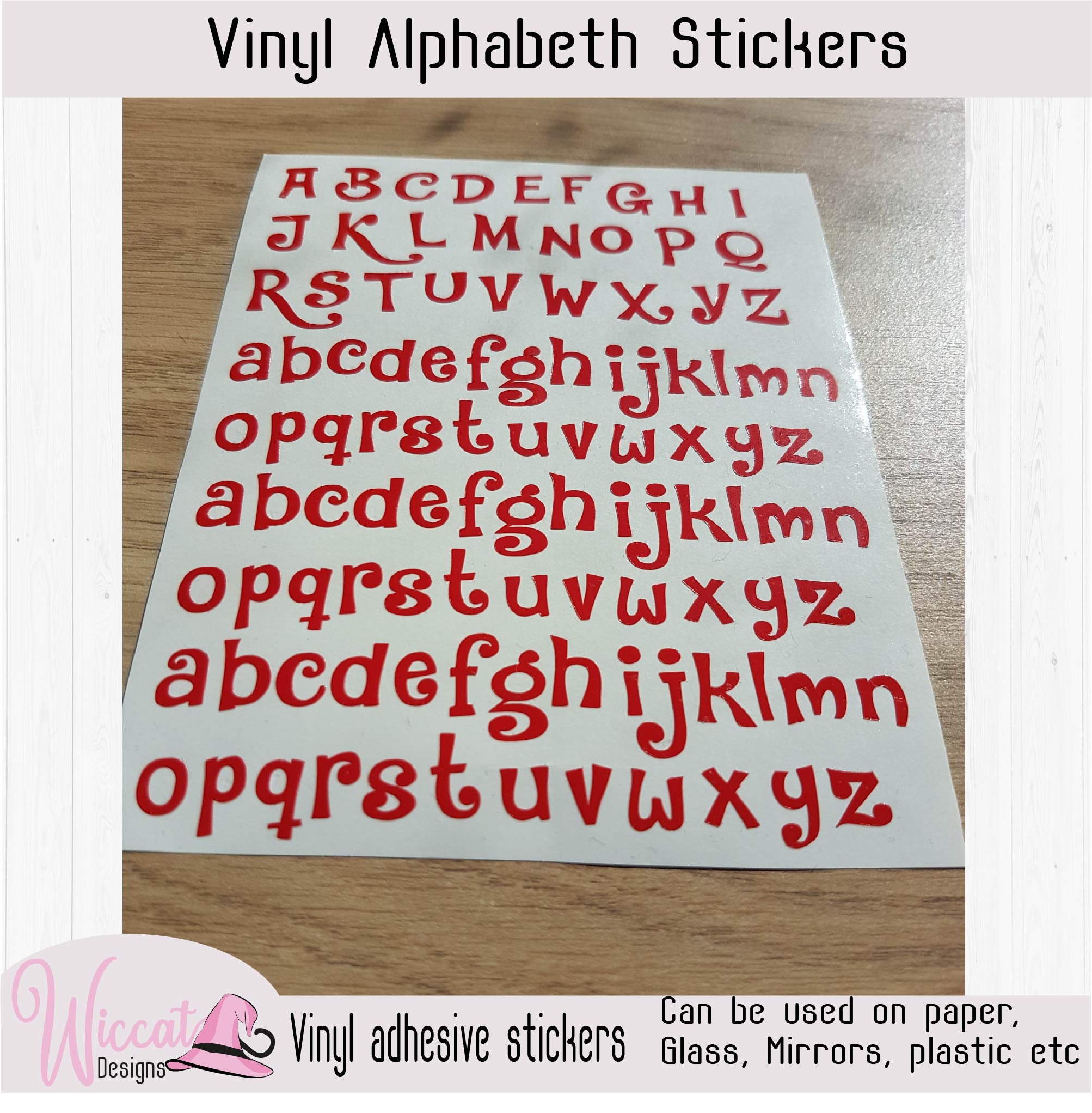 Vinyl Stick On Alphabet Letters
