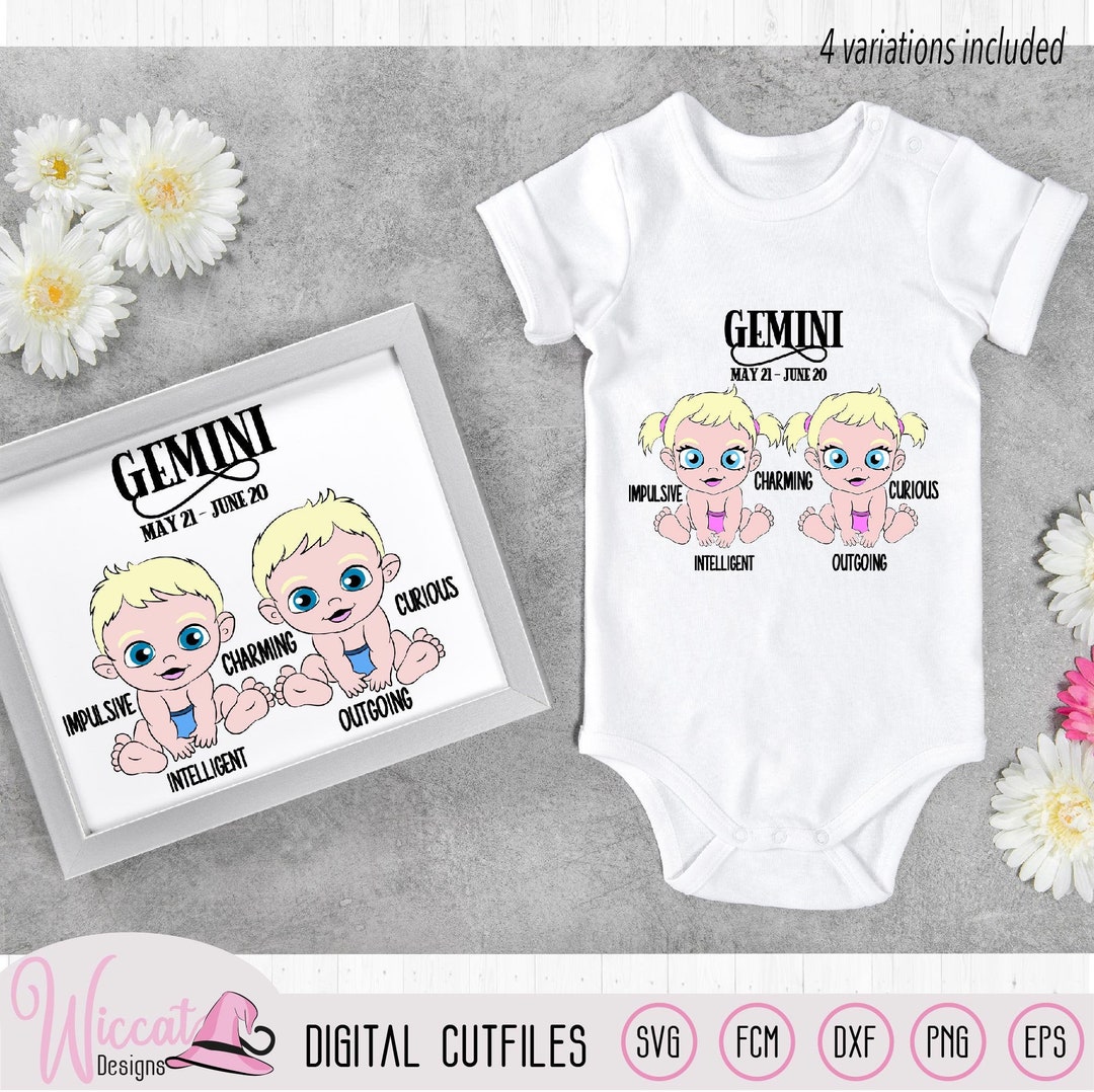 Baby Girl Gemini Baby Boy Gemini Zodiac Sign Gemini Traits - Etsy